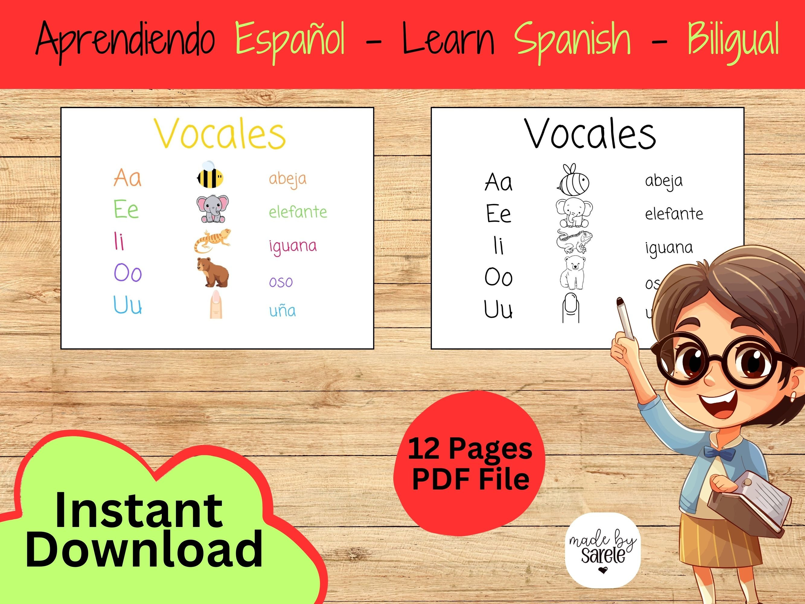 Printable Learn to Read and Write in Spanish in a Month Spanish for ...