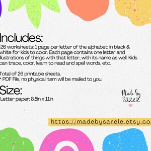 Alphabet Worksheets Bundle | Coloring Pages | Preschool | Letters ...