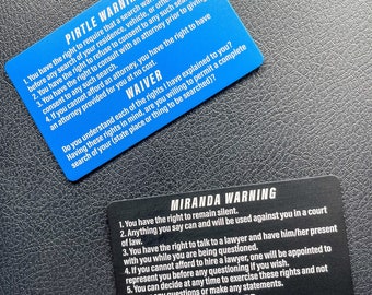 Miranda Card Police - Etsy