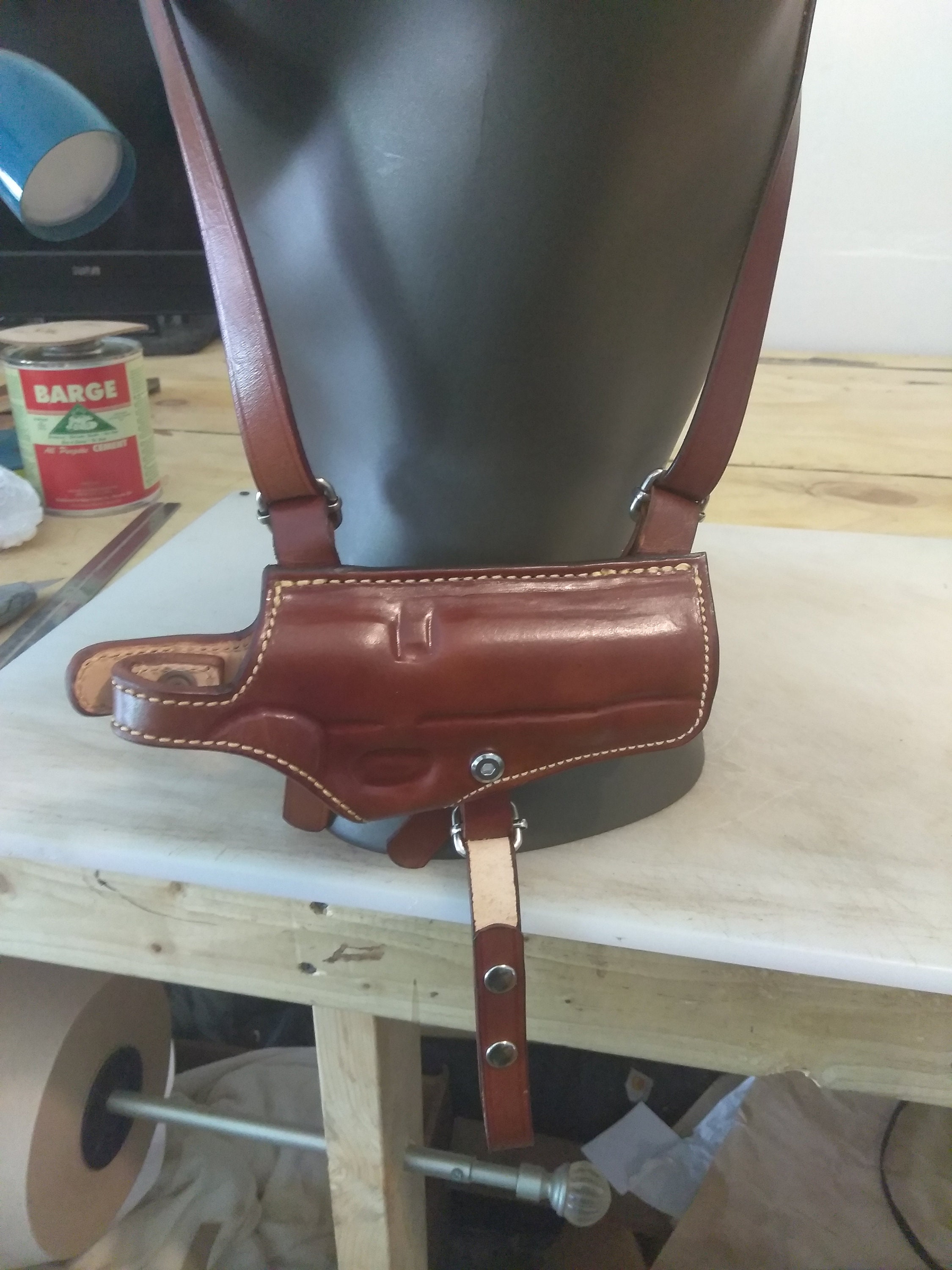 1911 Colt Shoulder Holster With Double Magazine Right Hand Draw in ...