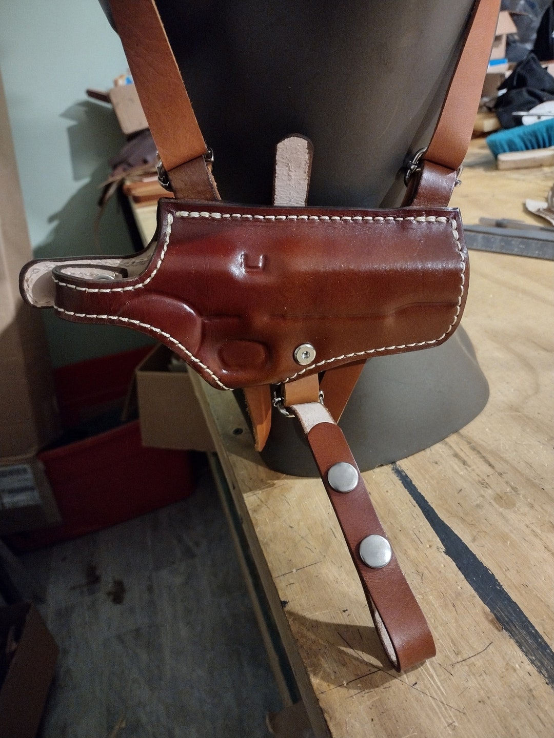 1911 Colt Shoulder Holster With Double Magazine Right Hand Draw in ...
