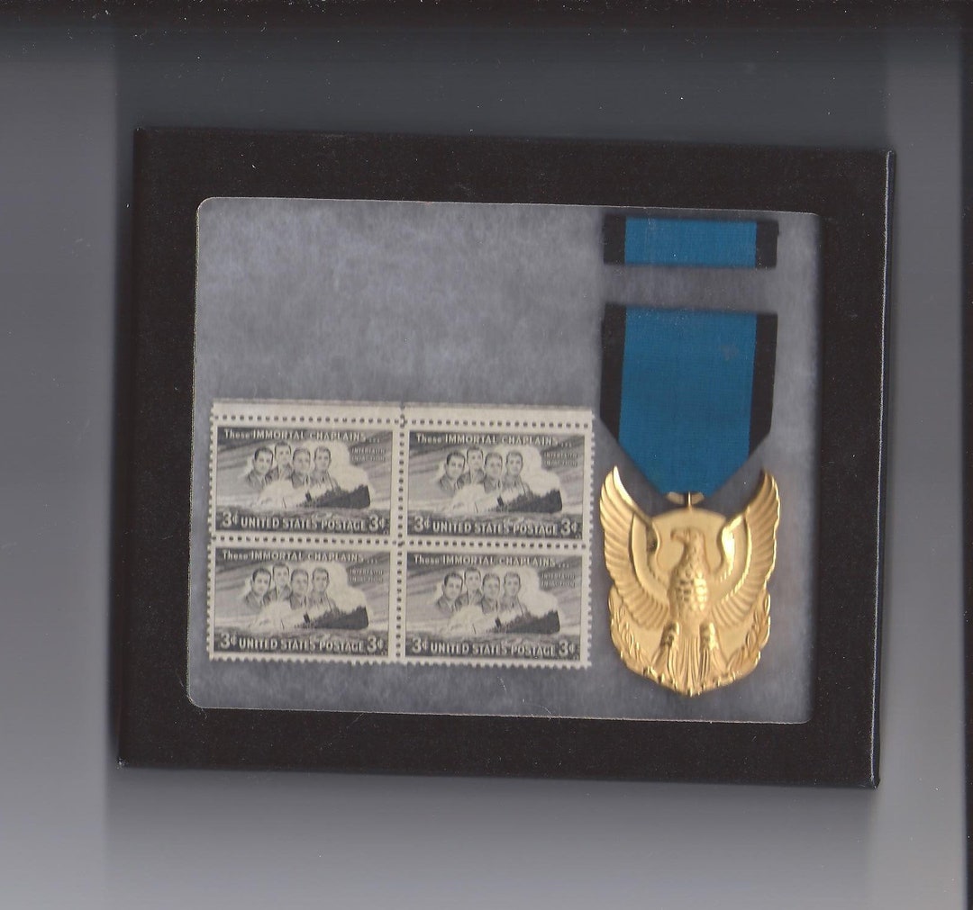 Four Immortal Chaplains Award Medal in Nice Case With Ribbon Bar and ...