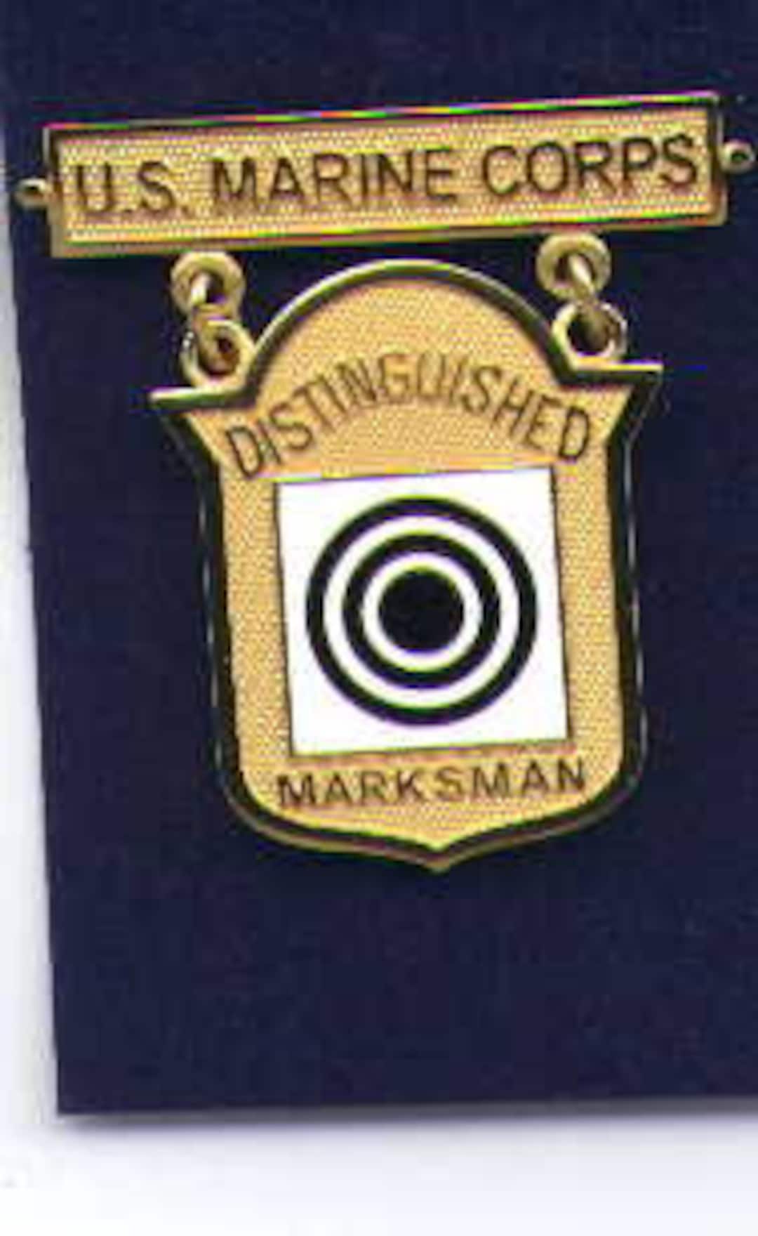 Marine Corps USMC Distinguished Marksman Rifleman Badge - Etsy