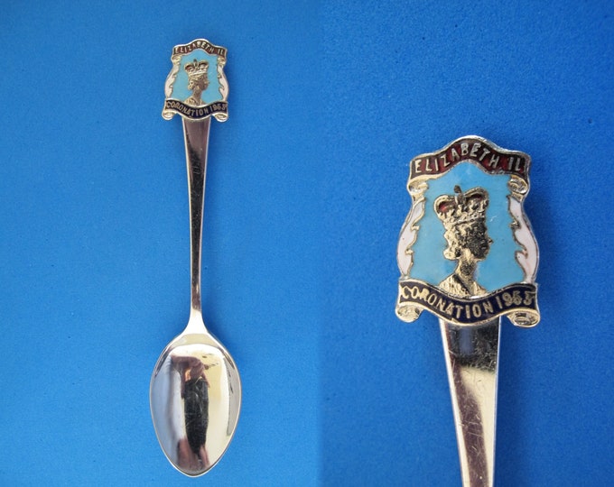 CORONATION of QUEEN Elizabeth II Souvenir Collector Spoon Vintage ...