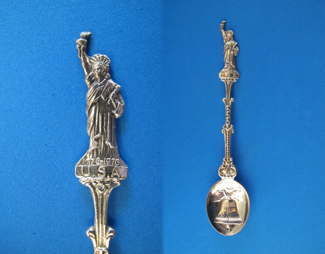 STERLING SILVER Liberty Bell Statue of Liberty New York - Etsy