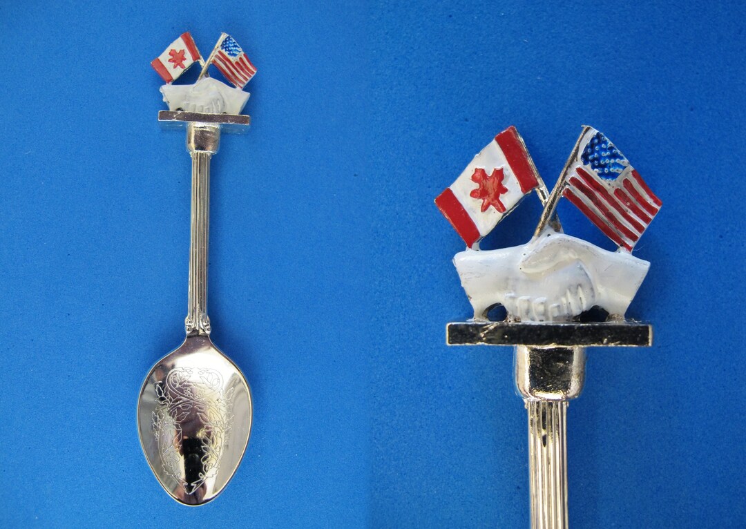 CANADA and UNITED STATES Souvenir Collector Spoon Vintage Collectible ...