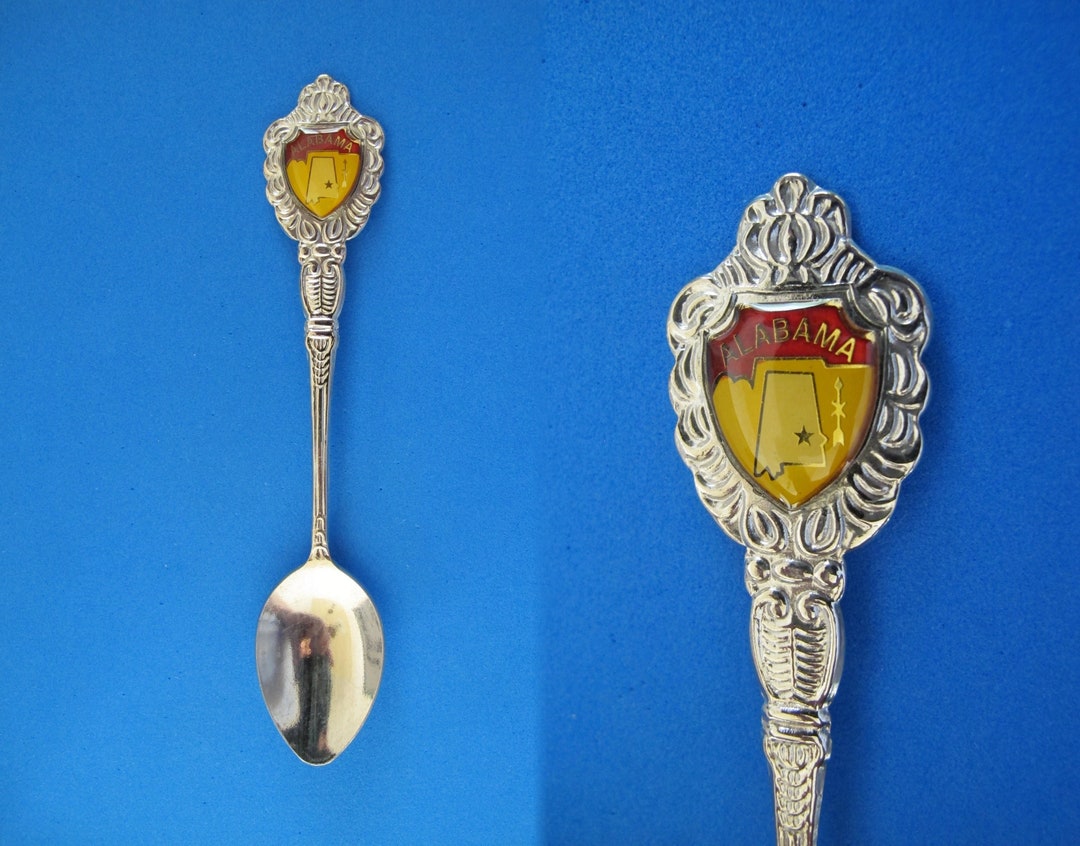 STATE of ALABAMA Souvenir Collector Spoon Vintage Collectible MAP - Etsy