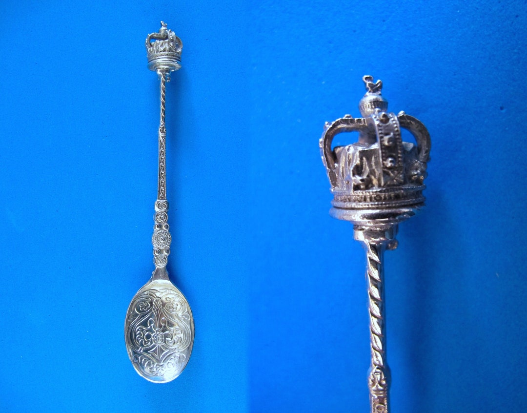 Silver ANOINTING Spoon ROYAL Crown Souvenir Collector Spoon - Etsy