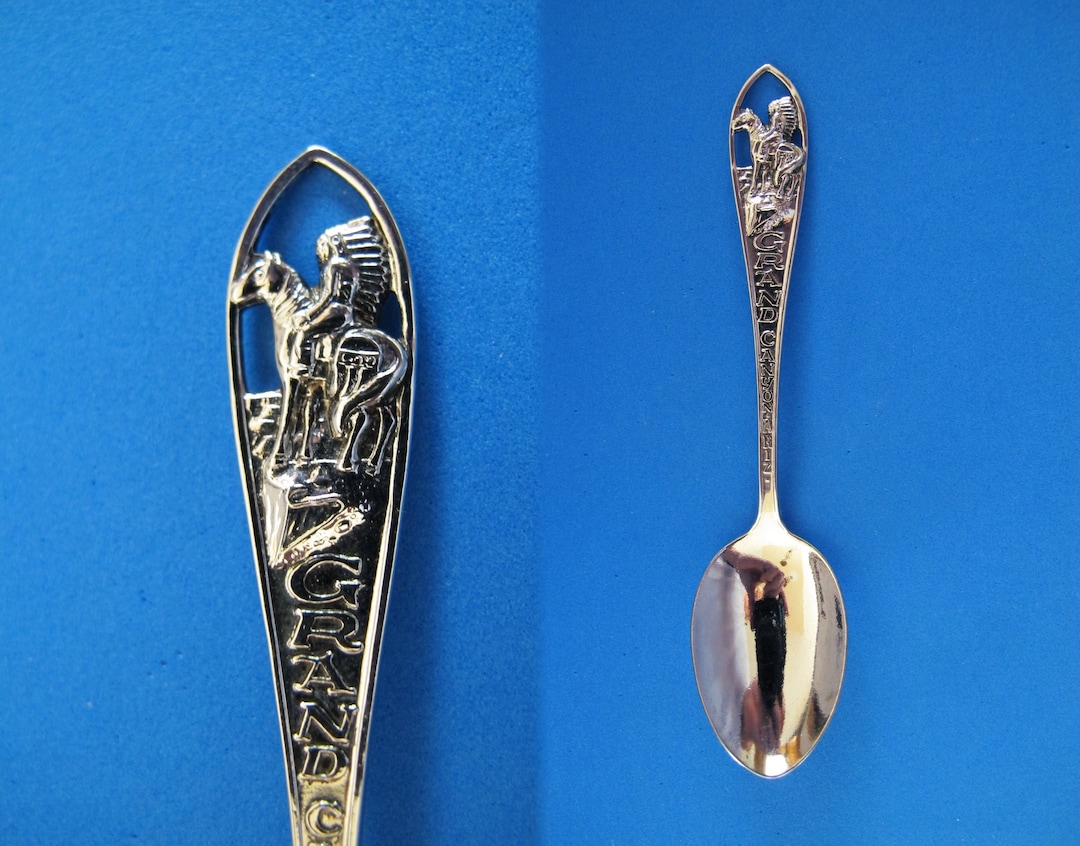 Native INDIAN on Horse GRAND CANYON Arizona Souvenir Collector Spoon ...