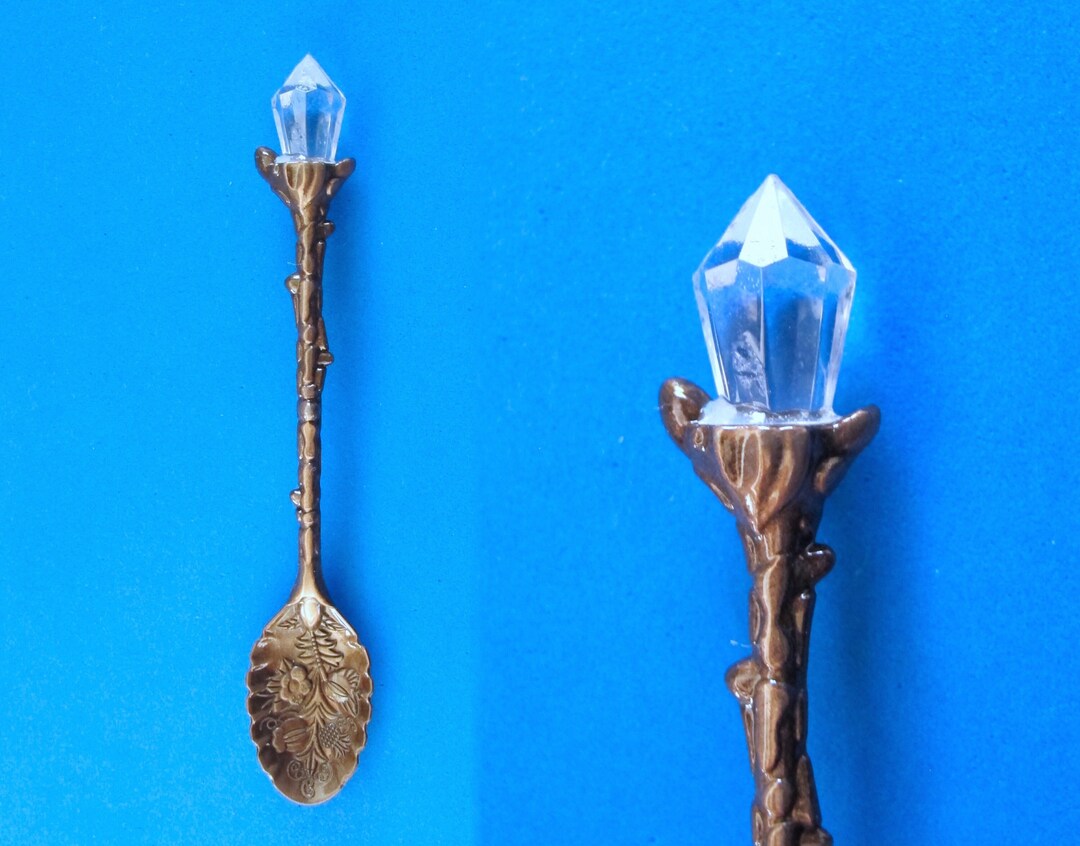 BRONZE Coloured HERB WITCH Spoon Souvenir Collector Spoon Vintage ...