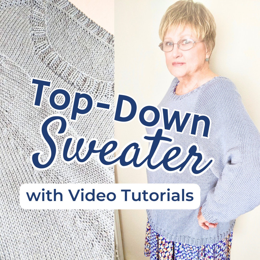 Top Down Sweater Knitting Pattern - Etsy