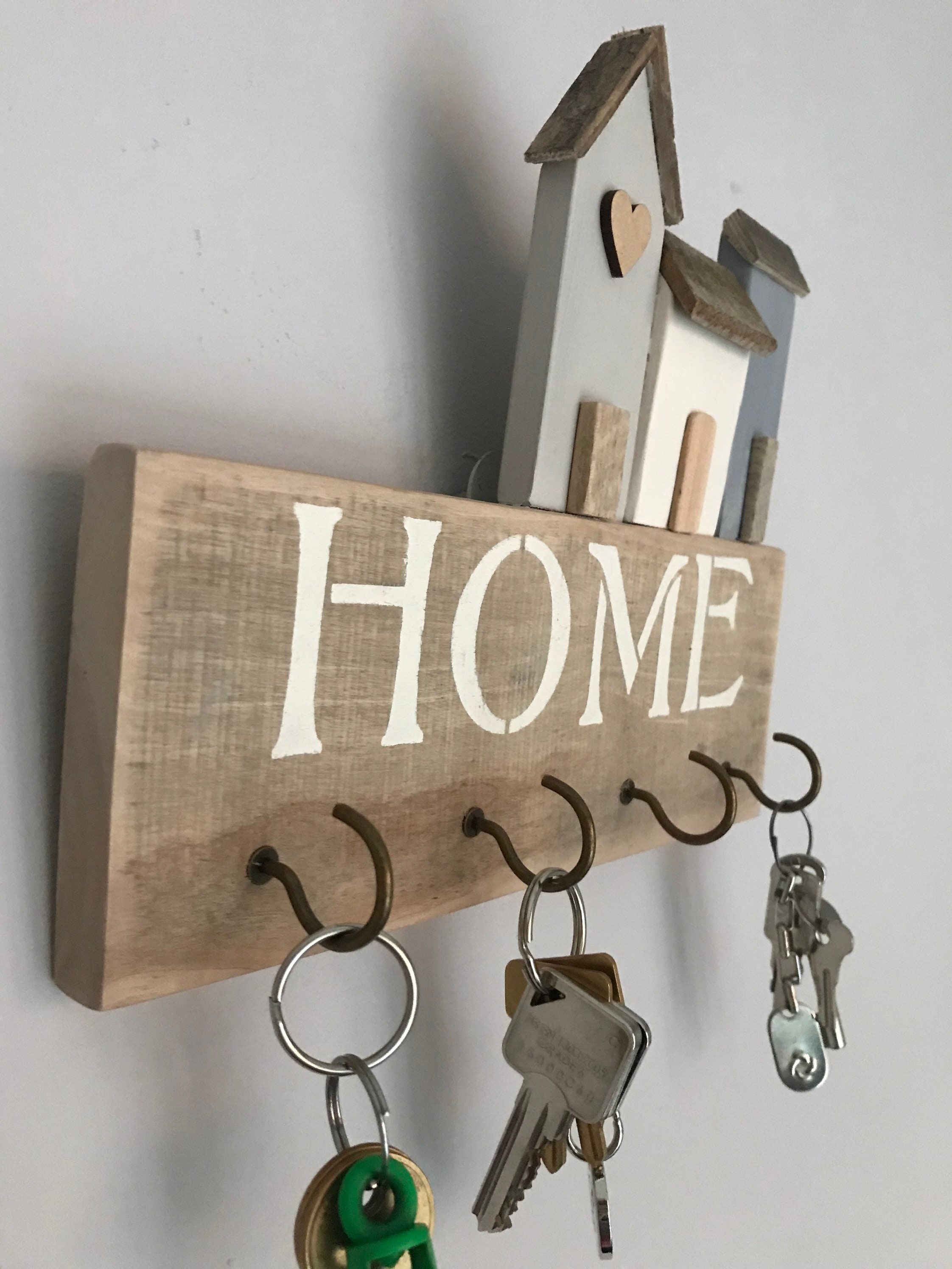 Wall Mounted Key Holder Reclaimed Wood Gifts - Etsy UK