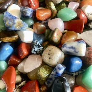 Assorted Tumbled Stones, Crystal Mix - Etsy