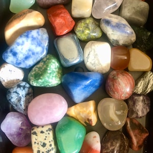 Assorted Tumbled Stones, Crystal Mix - Etsy