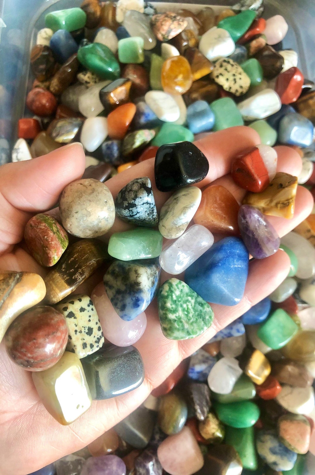 Assorted Tumbled Stones, Crystal Mix - Etsy