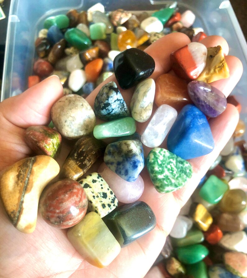 Assorted Tumbled Stones Crystal Mix - Etsy