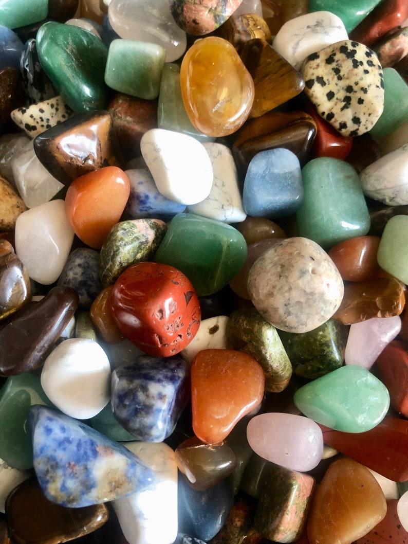 Assorted Tumbled Stones Crystal Mix - Etsy