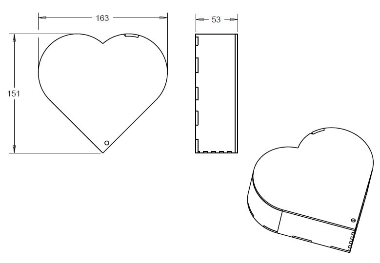 Heart Boxes 4 Types of Opening Digital File Dxf Cdr Pdf - Etsy UK
