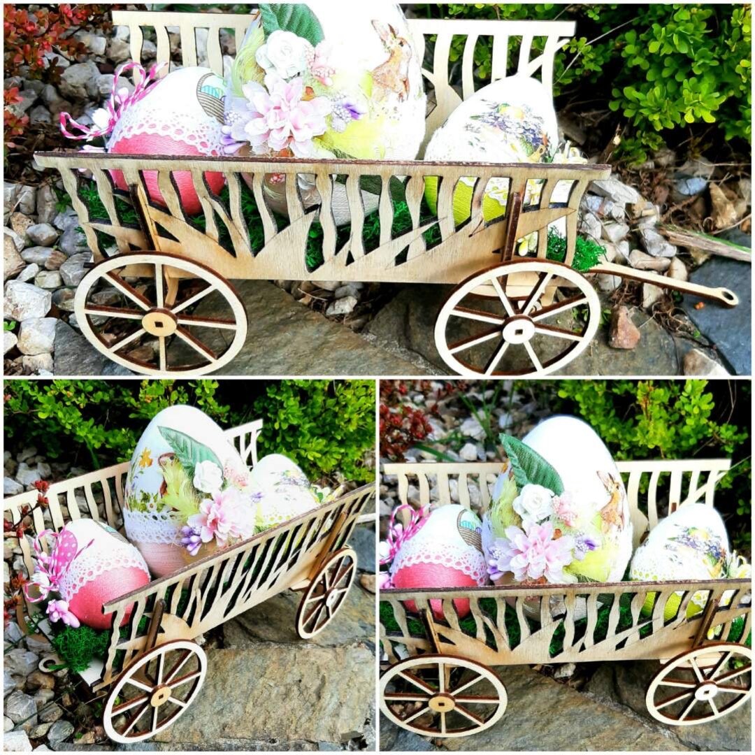 Easter Decoration, Easter, Ladder Cart, Digital File Dxf Cdr Pdf Ai Svg ...