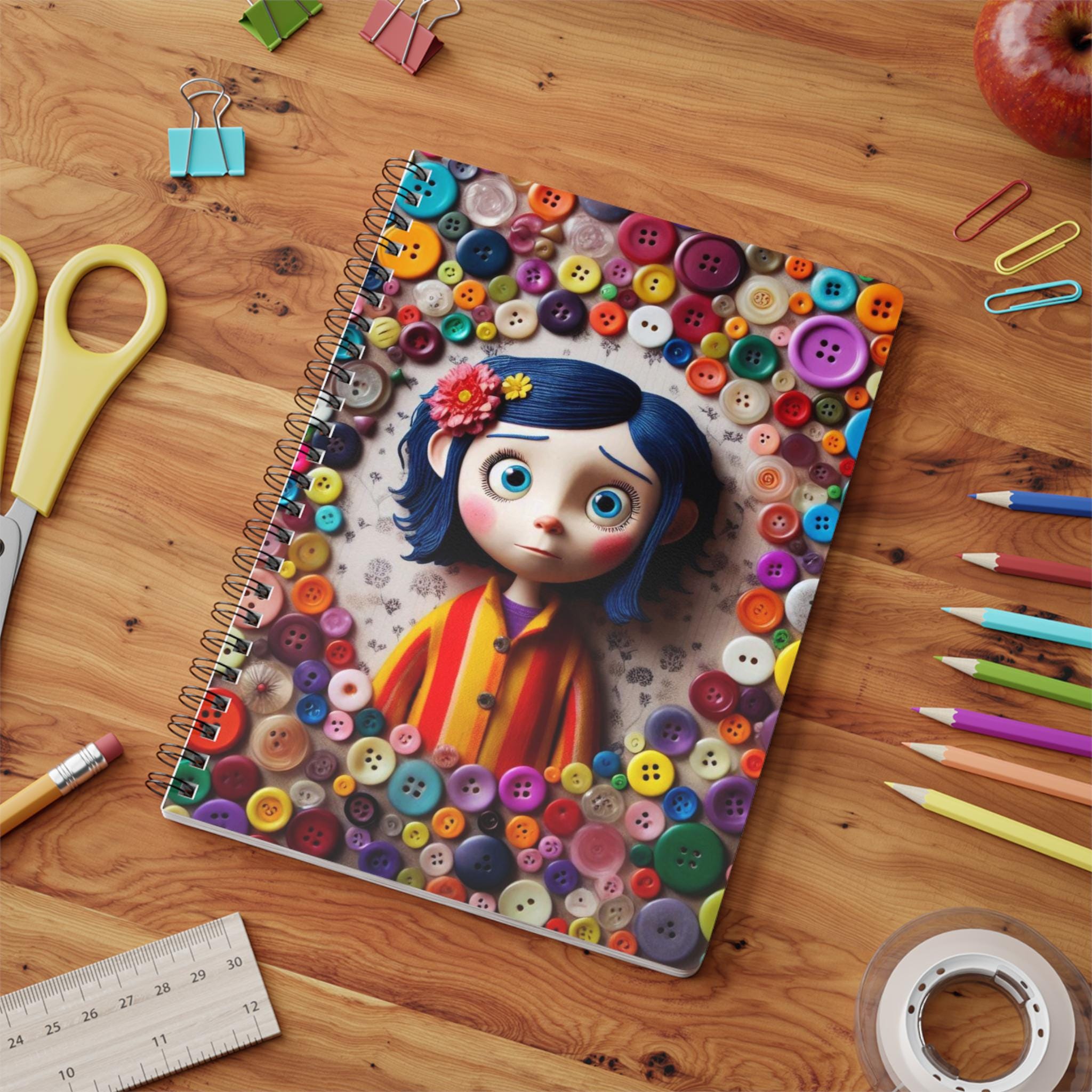 Softcover Coraline Tim Burton Movie Style Notebook Planner Journal - A5 ...