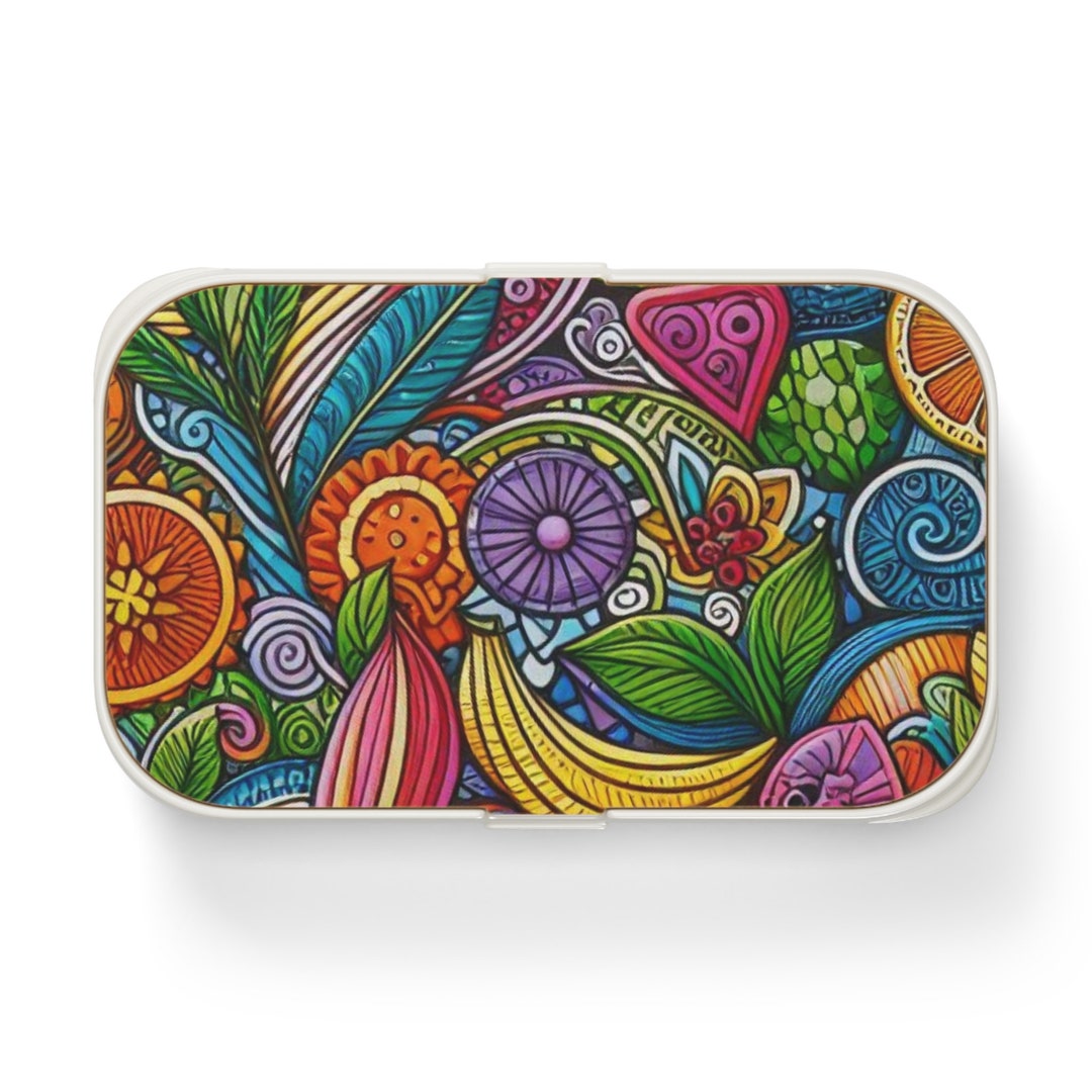 Brightly Coloured Design Bento Lunch Box - Etsy