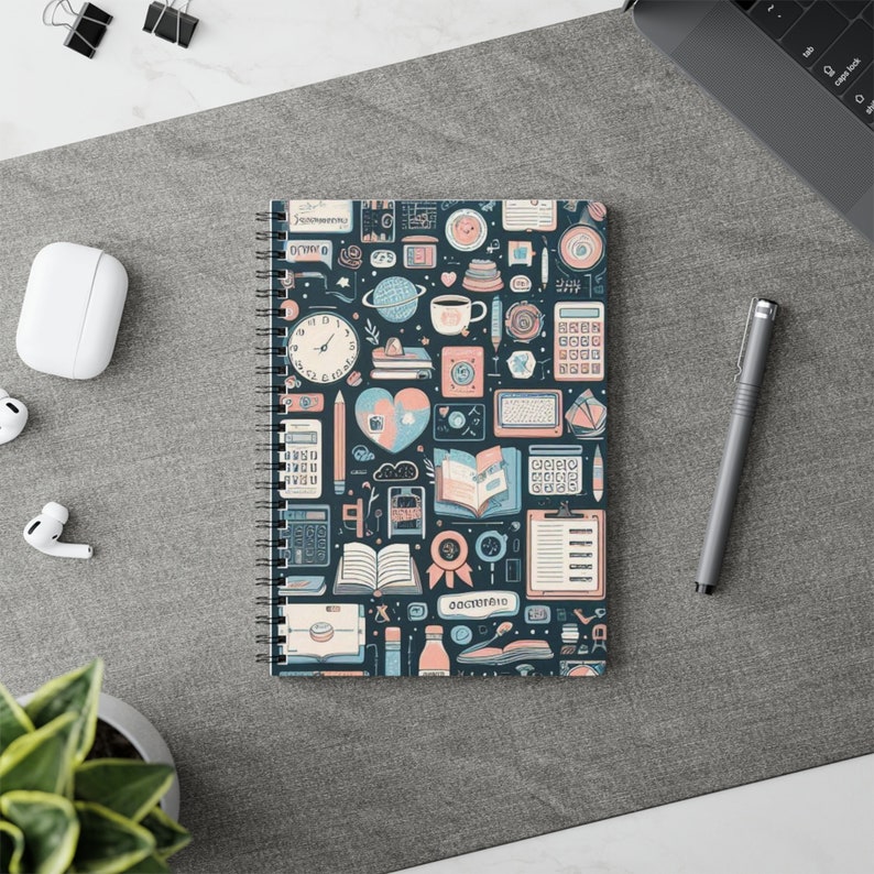 College Study Planner University Course Wirebound Softcover Notebook ...