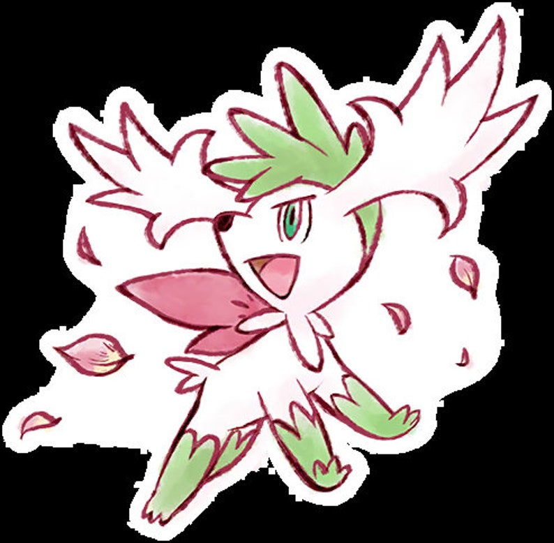 Pokemon Go in Game Stickers Shaymin - Etsy