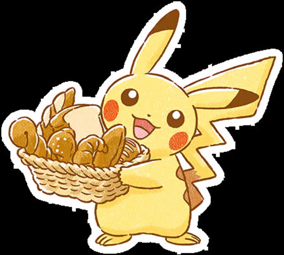 Pokemon Go in Game Stickers Pikachu Basket of Bread - Etsy