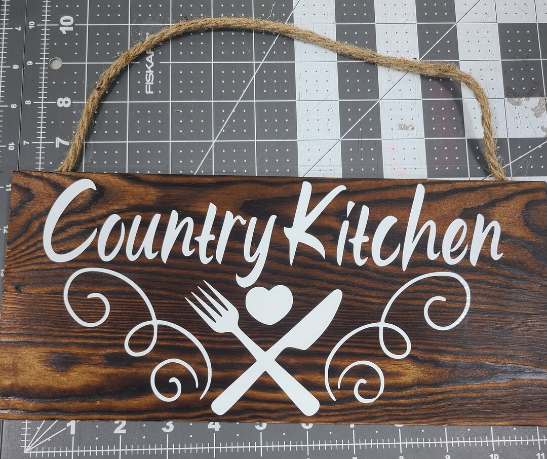 Country Kitchen Wooden Sign - Etsy