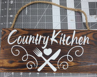 Rustic Country Kitchen Wooden Sign - Etsy
