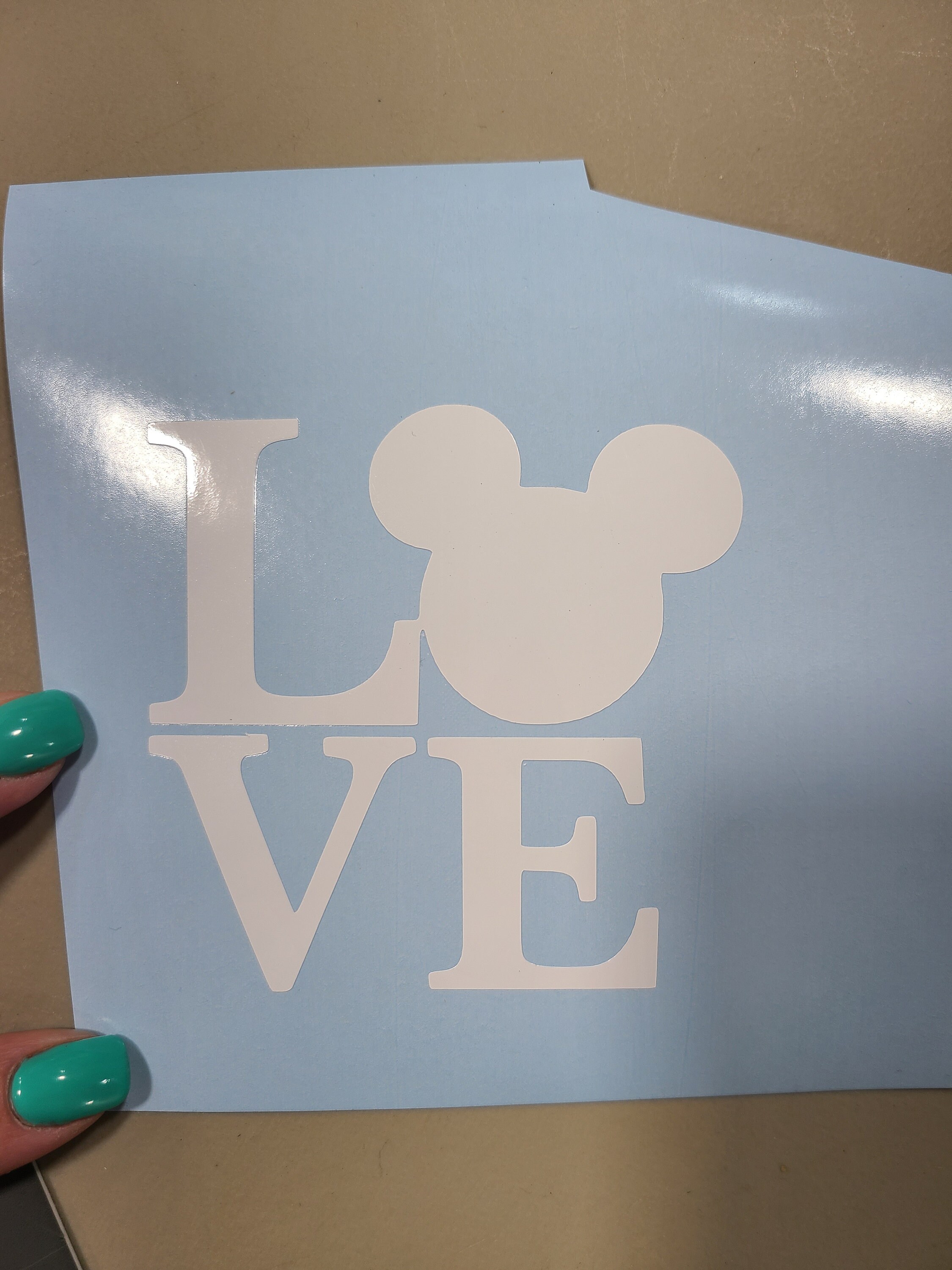Love With Mickey Head Vinyl Decal - Etsy