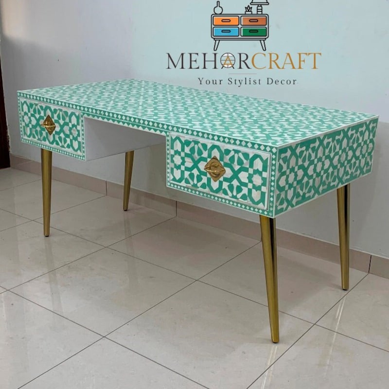 Bone Inlay Desk - Etsy