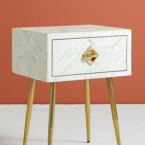 Bone Inlay Nightstand - Etsy