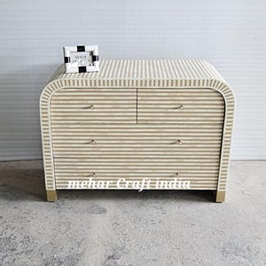 Bone Inlay 4 Drawers Chest Chest of Drawer, Wood Inlay Drawer Chest ...