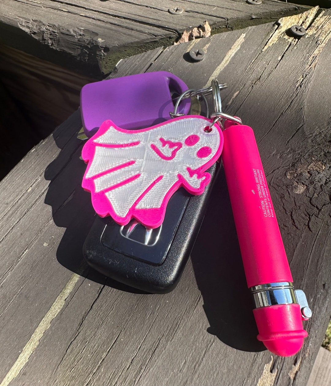 Cute Ghost Keychain Ghost Middle Finger Keychain - Etsy