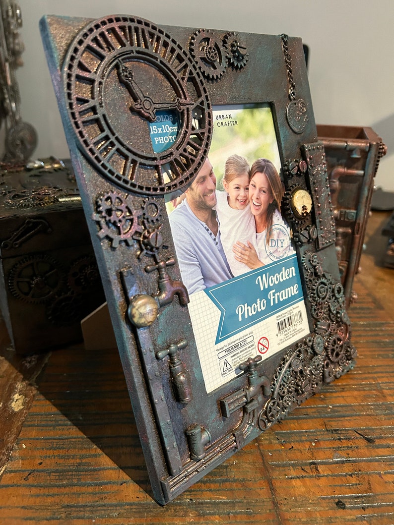 Steampunk Frame, Altered Art Frame, Industrial Frame, Photo Frame ...