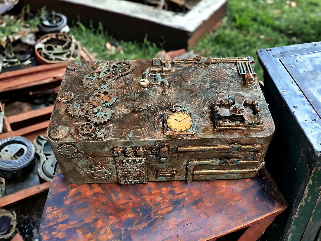 Steampunk Box, Jewellry Box, Trinket Box, Keepsake Box, Organisational ...