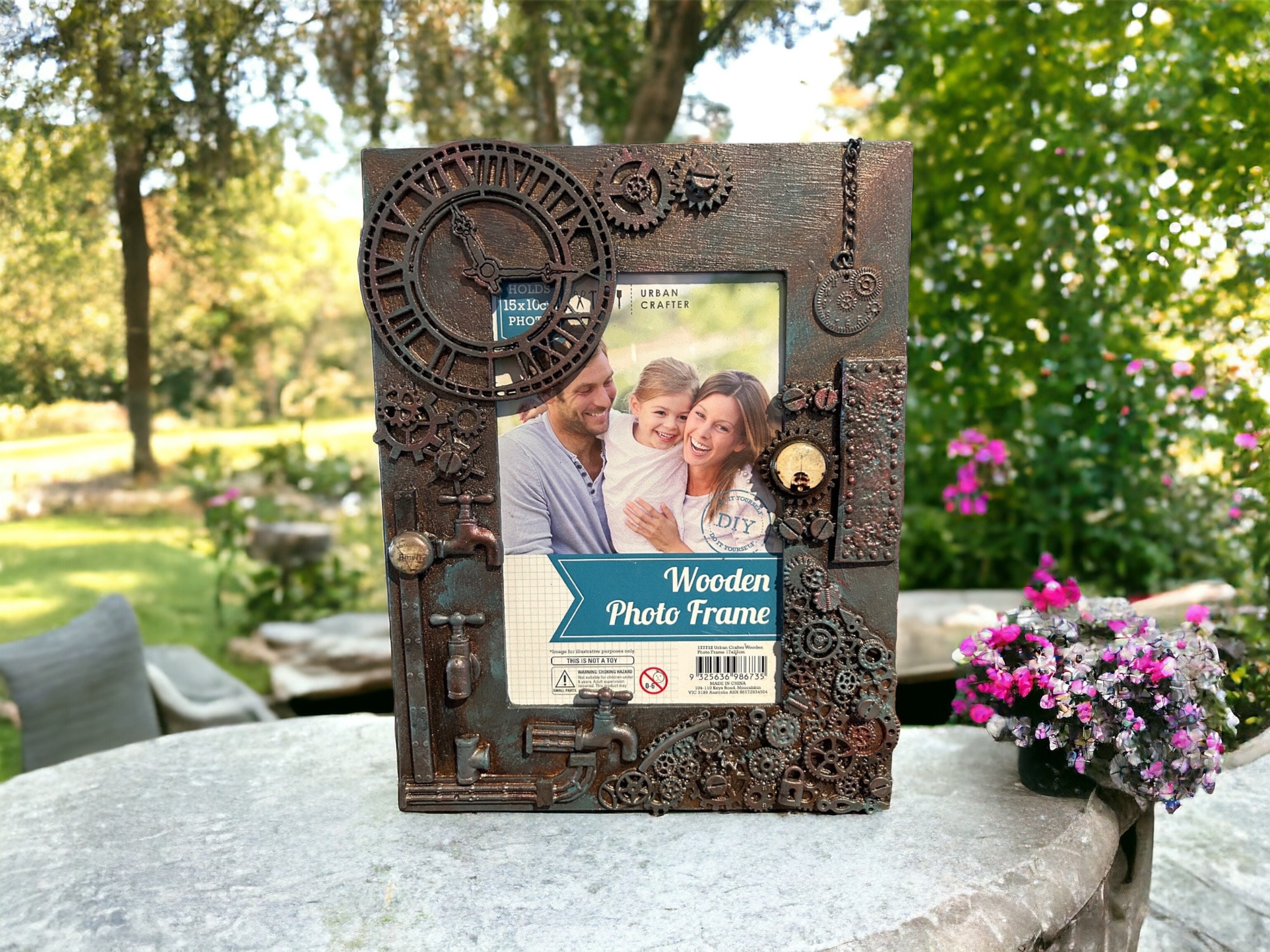 Steampunk Frame, Altered Art Frame, Industrial Frame, Photo Frame ...