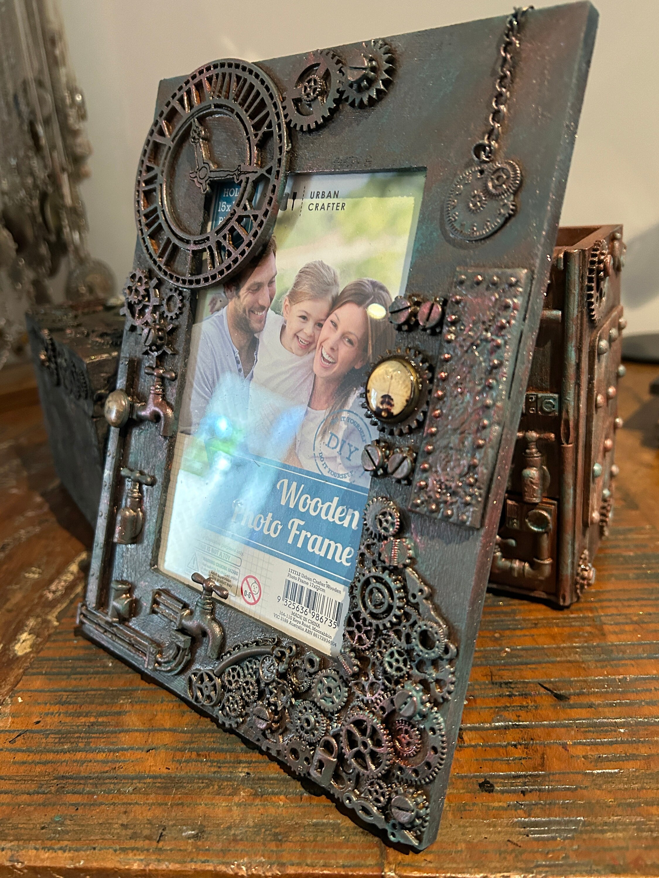 Steampunk Frame, Altered Art Frame, Industrial Frame, Photo Frame ...