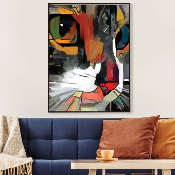 Abstract Cat Art - Etsy
