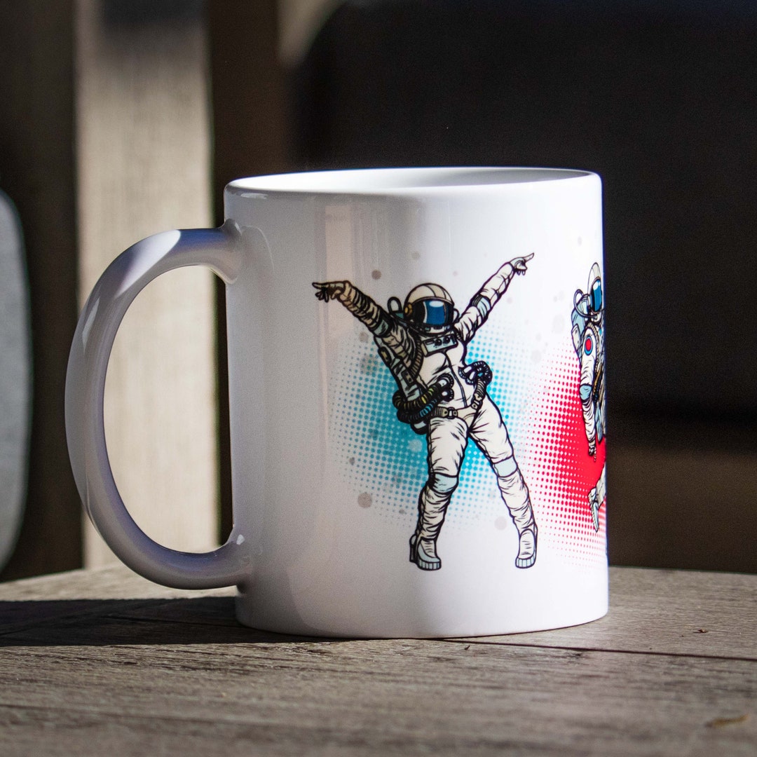Space Disco Coffee Mug Funny Mugs Disco Dancing Astronauts - Etsy