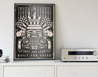 Hot Rod Wall Art - Etsy