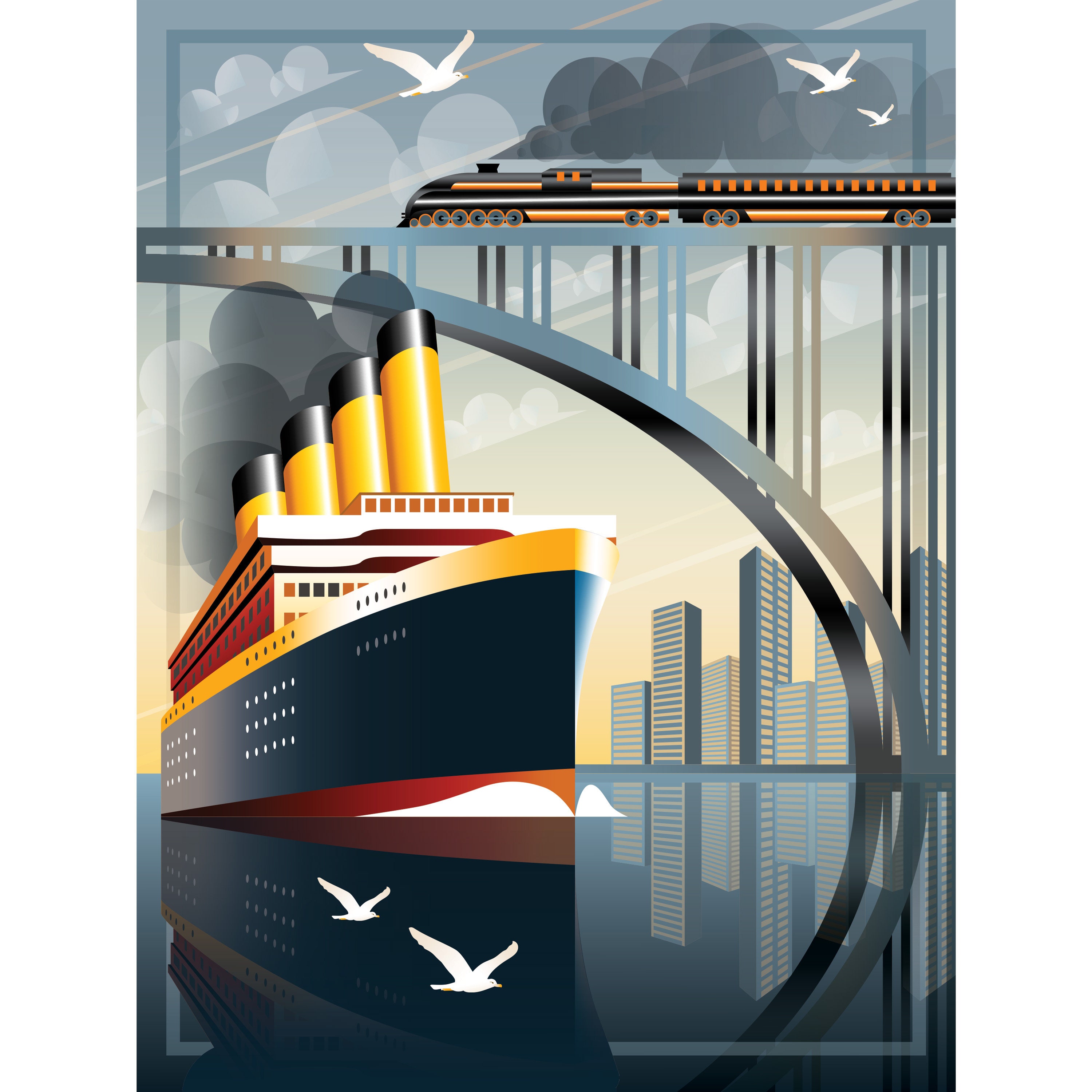 Art Deco Poster Ship