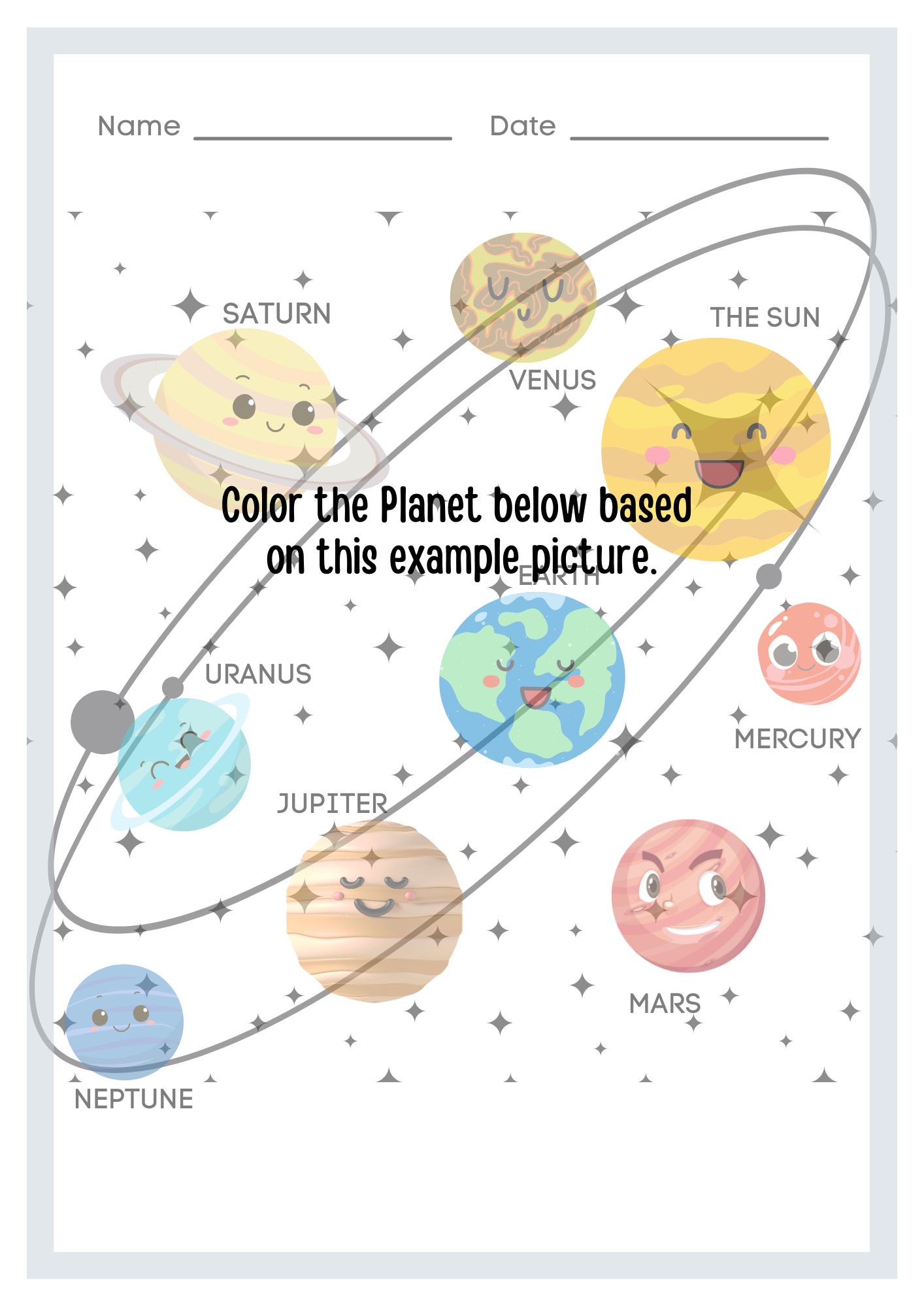 Planets Coloring Activity for Kids Solar System Coloring Book Coloring ...