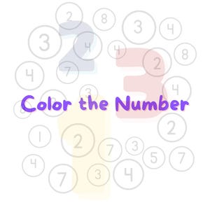 Colorful Preschool Math Number Practice Worksheet | Number Practice for ...
