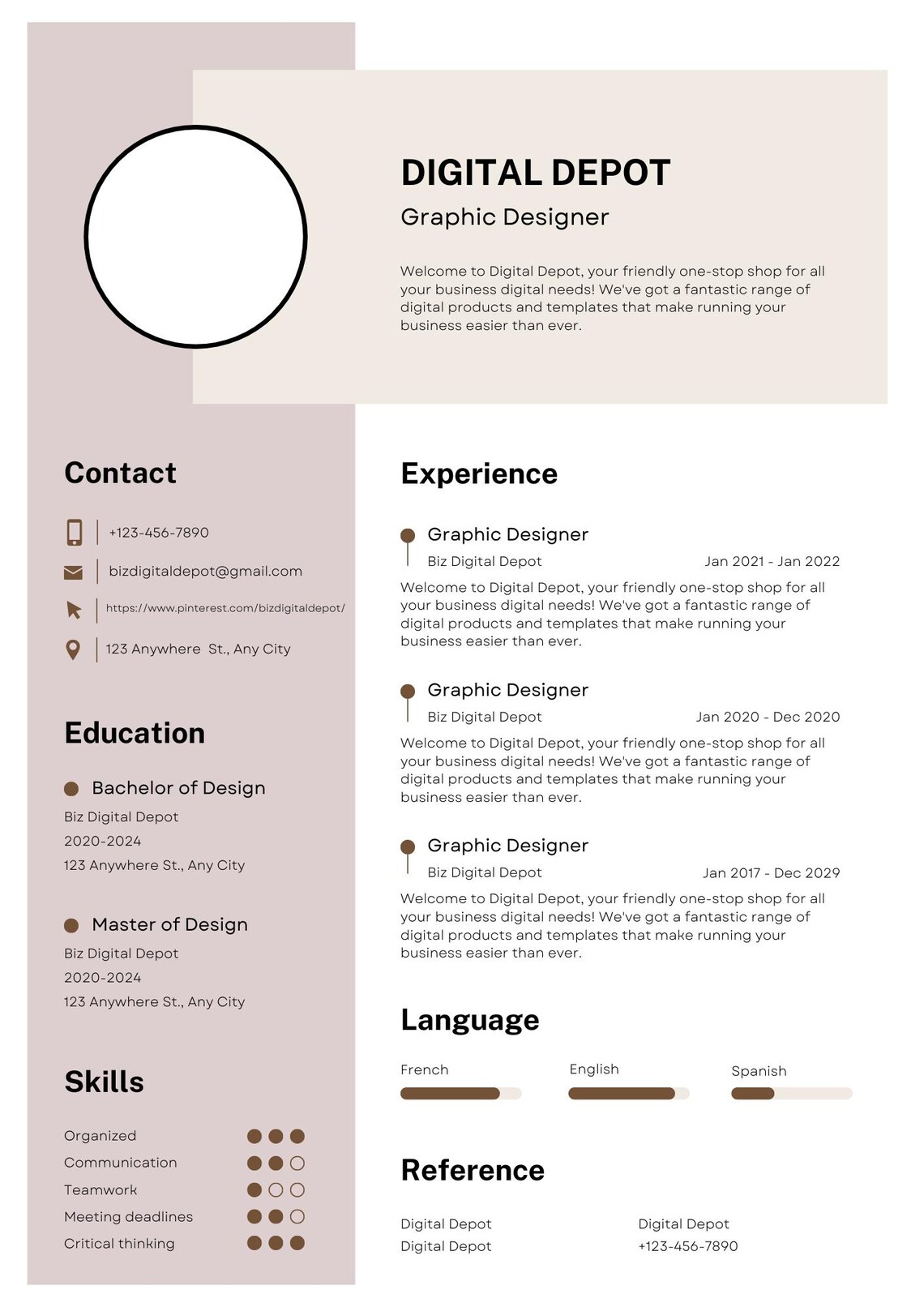 CV Resume / Career CV / Job Application Portfolio - Etsy