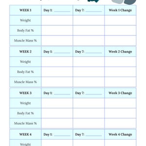 Workout Progress Planner | Fitness Progress Tracker | Training ...