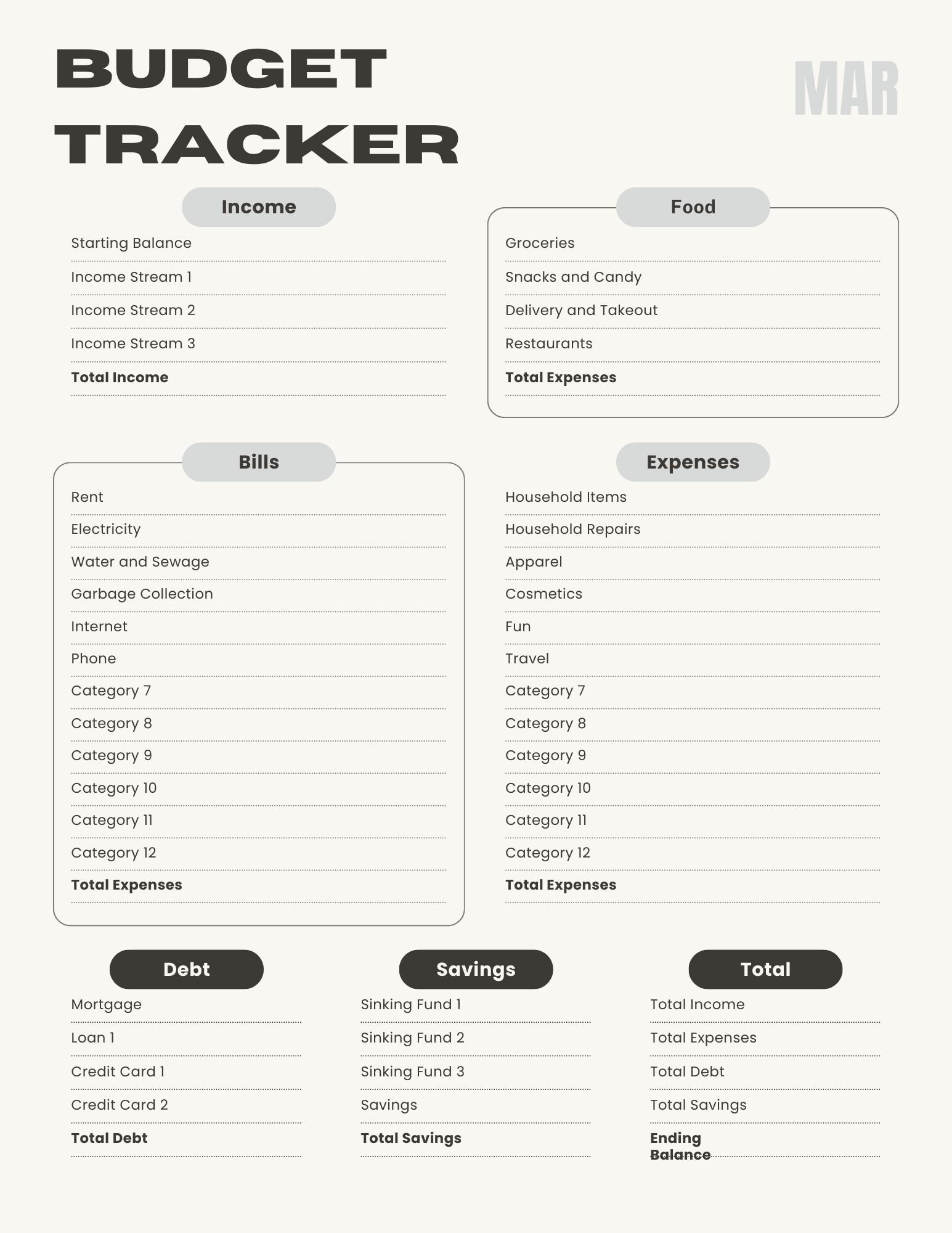 Monthly Bill Tracker | Monthly Expense Monitor | Bill Management System ...