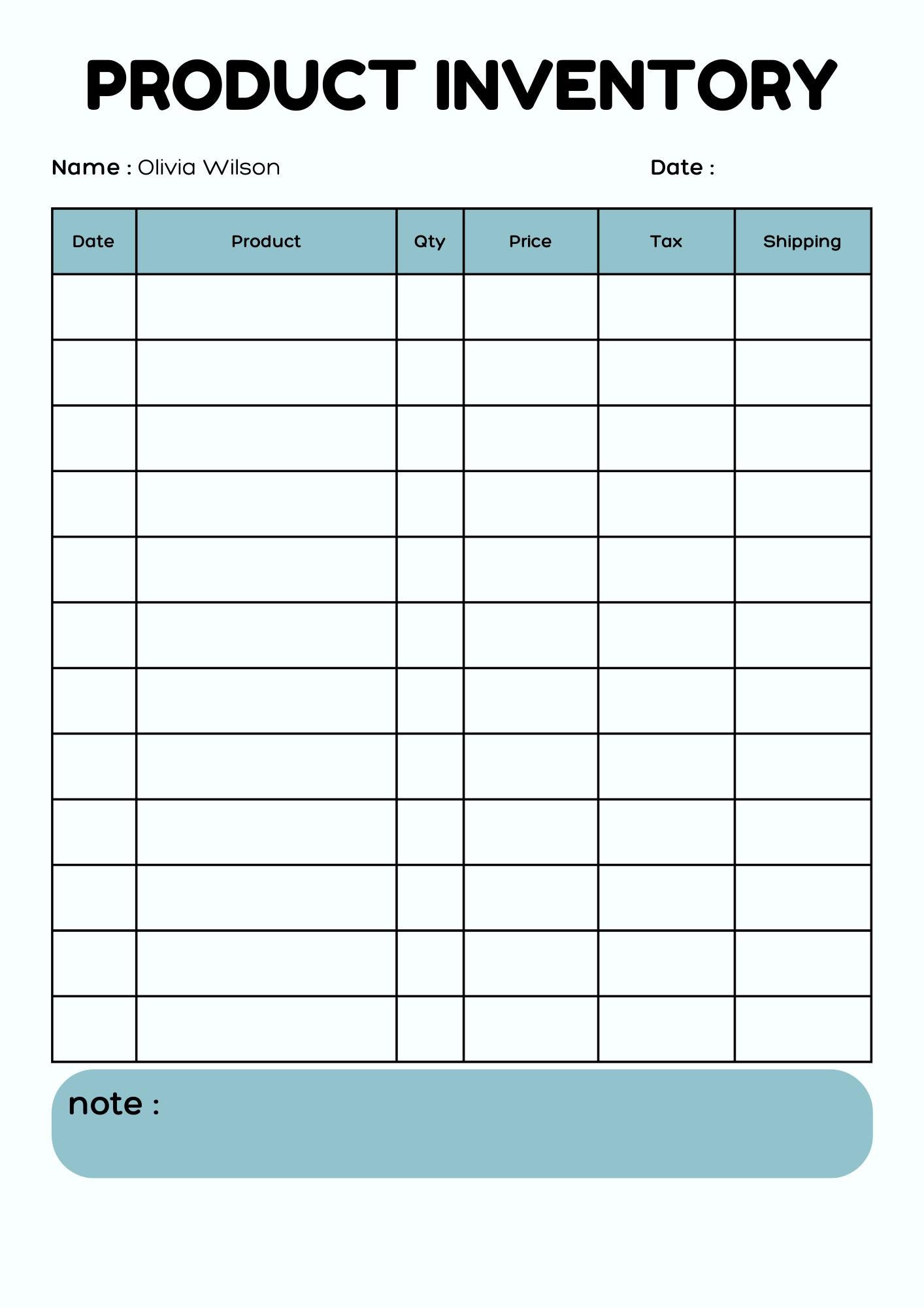 Product Inventory | Inventory Stock | Inventory List - Etsy