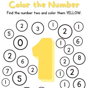 Colorful Preschool Math Number Practice Worksheet | Number Practice for ...